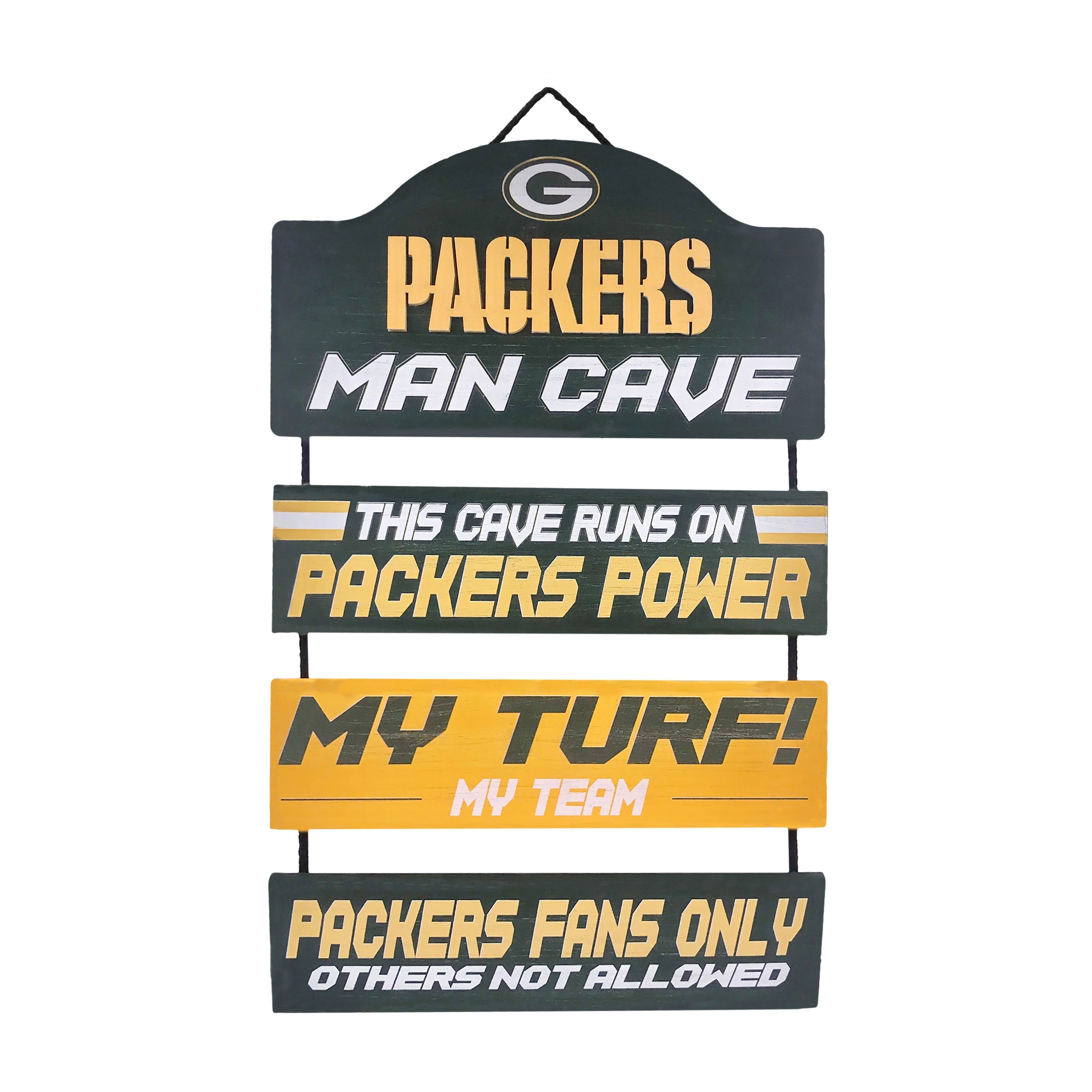 Green Bay Packers Wooden Man Cave Dangle Sign – Alternate Worlds